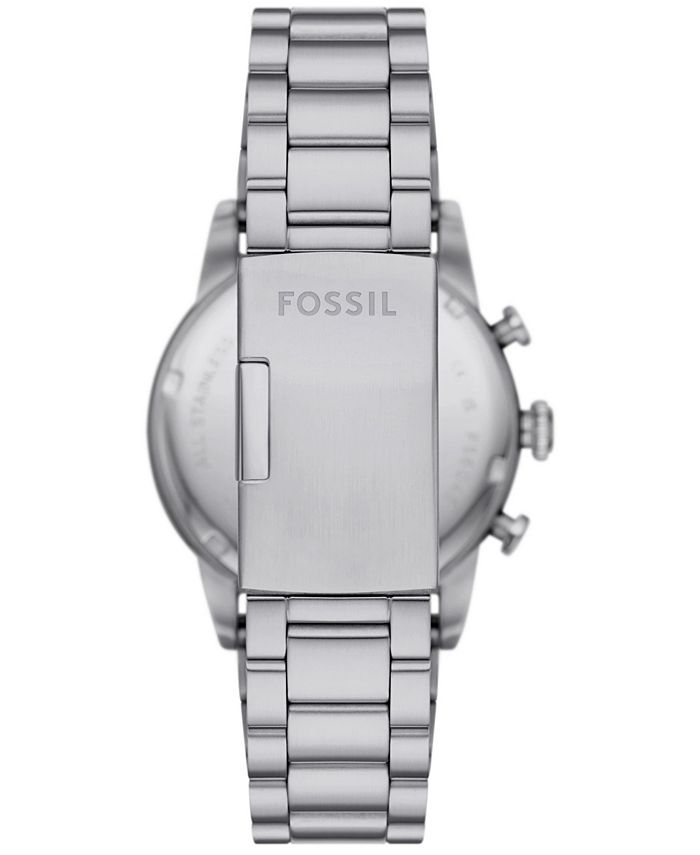 Fossil Men's Sport Tourer Chronograph Silver-Tone Stainless Steel Watch ...