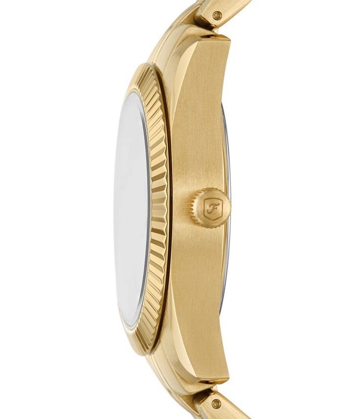 Fossil Women's Scarlette Three-Hand Date Gold-Tone Stainless Steel ...