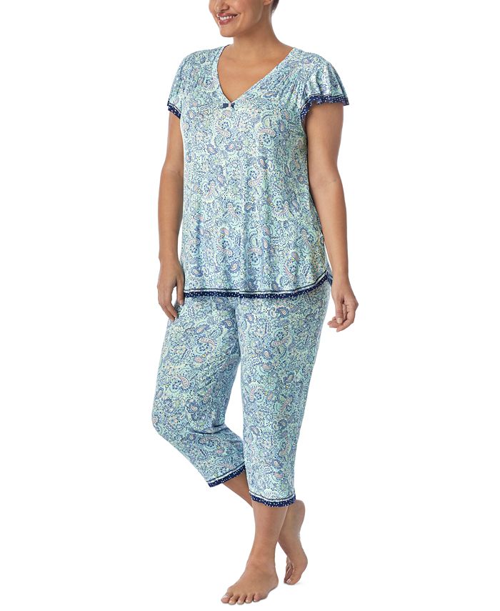 Ellen Tracy Plus Size 2-Pc. Cropped Pajamas Set - Macy's