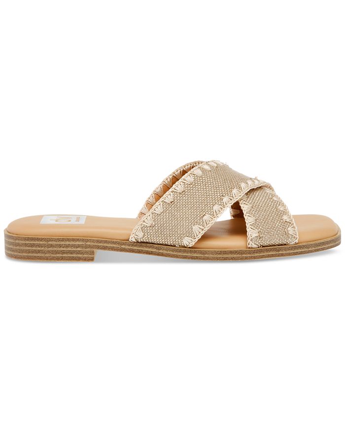 DV Dolce Vita Women's Miguel Crisscross Flat Slide Sandals - Macy's
