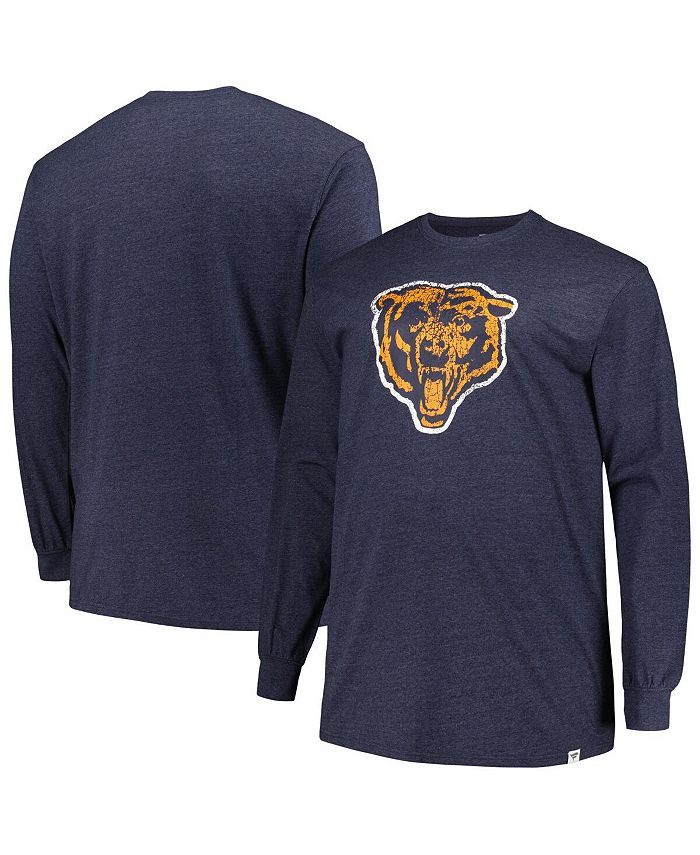 Profile Men's Heather Navy Distressed Chicago Bears Big and Tall ...