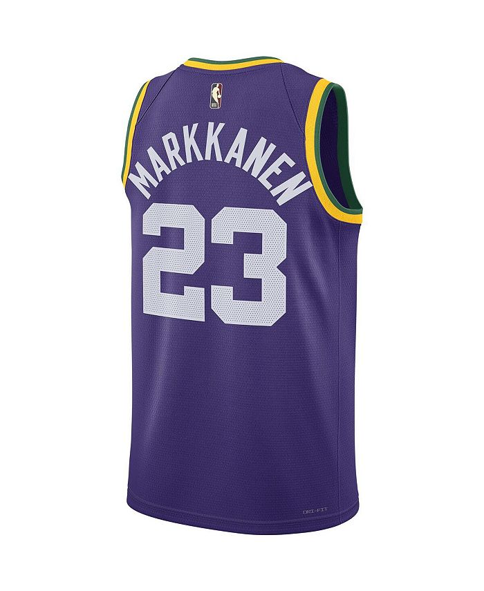 Nike Men's and Women's Lauri Markkanen Purple Utah Jazz 2023/24 ...