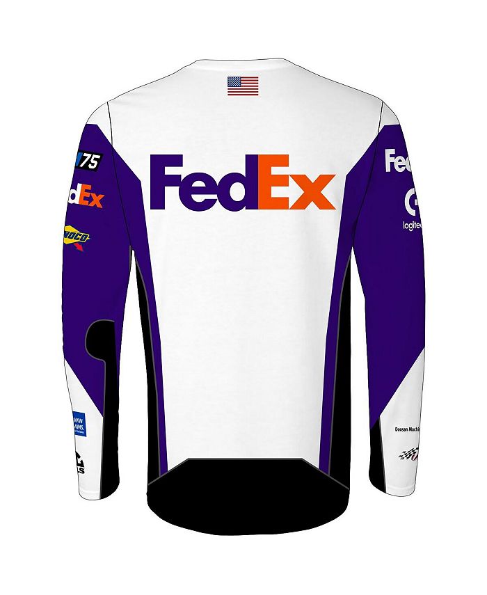 Joe Gibbs Racing Team Collection Men's White Denny Hamlin FedEx ...