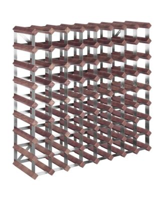 Wine Rack for 72 Bottles Brown Solid Wood Pine - Macy's