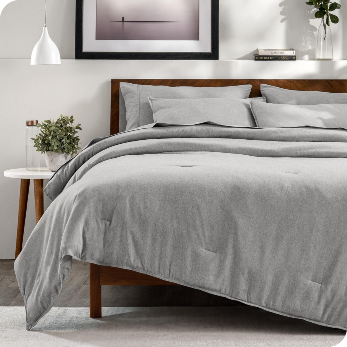 Click here for Bare Home Complete Bedding Set Full - Heather pewt... prices