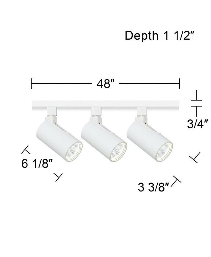 Pro Track 3-Head 30W LED Ceiling Track Light Fixture Kit Floating ...