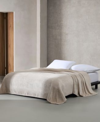 Calvin Klein Core Plush Solid Blankets - Macy's