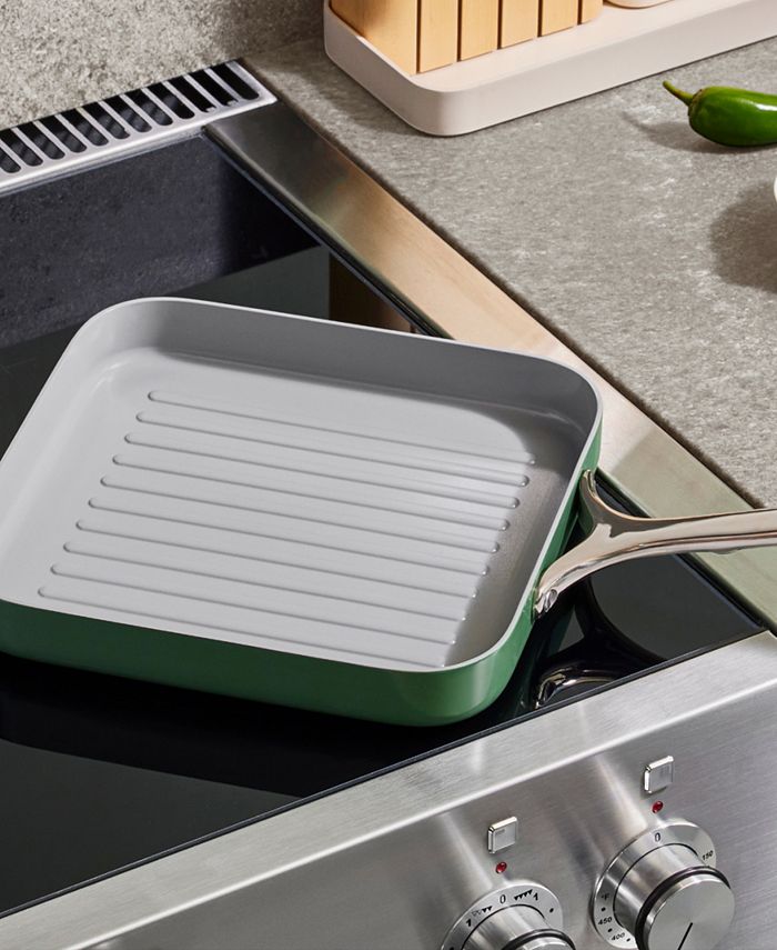 Caraway Non-Stick Ceramic-Coated 11" Square Grill Pan - Macy's