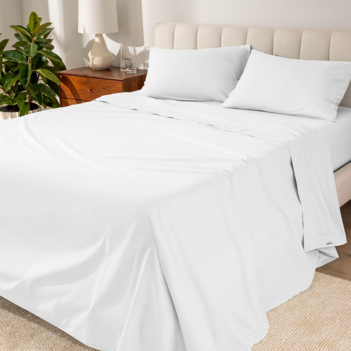 Click here for Bare Home Percale Sheet Set - White prices