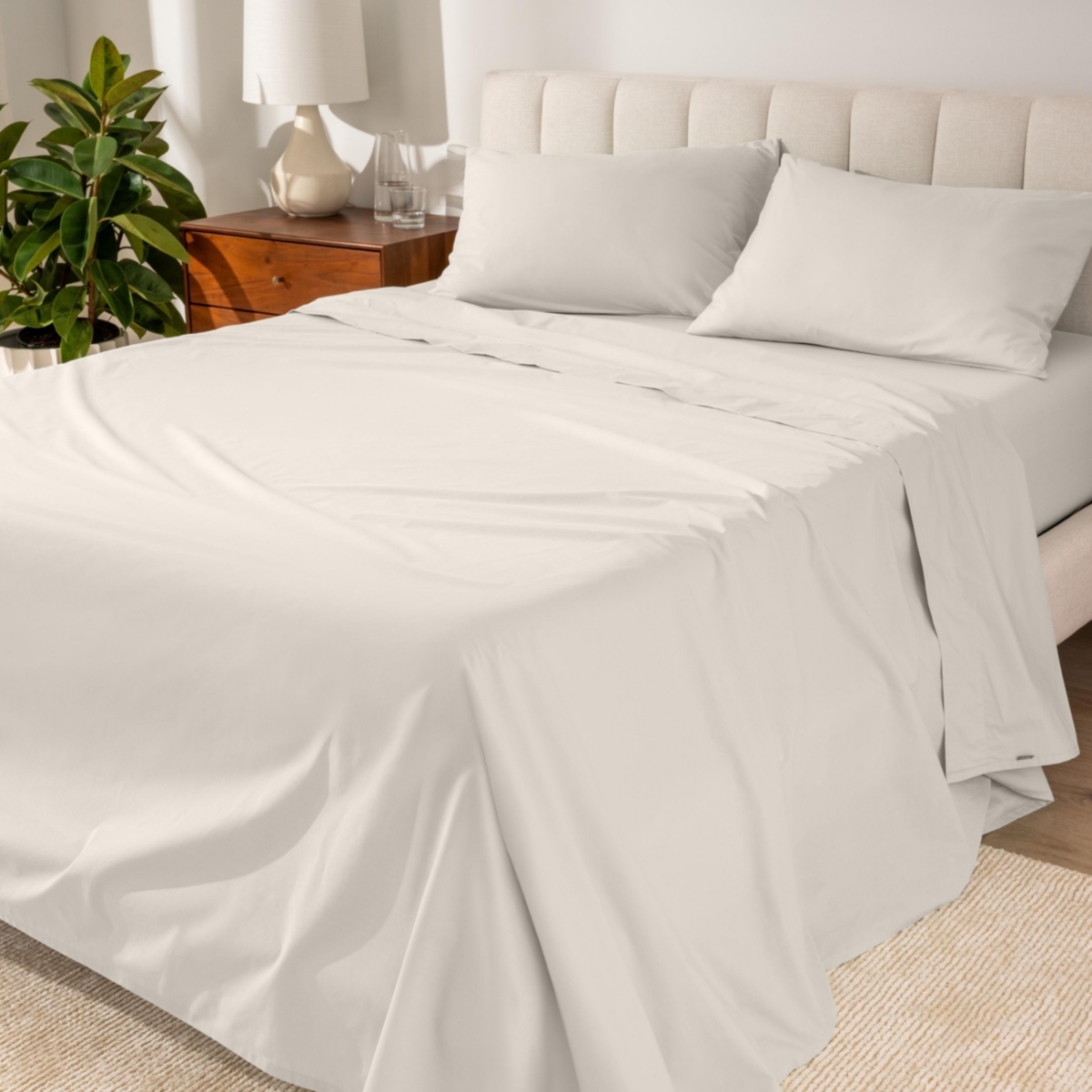 Click here for Bare Home Percale Sheet Set - French beige prices
