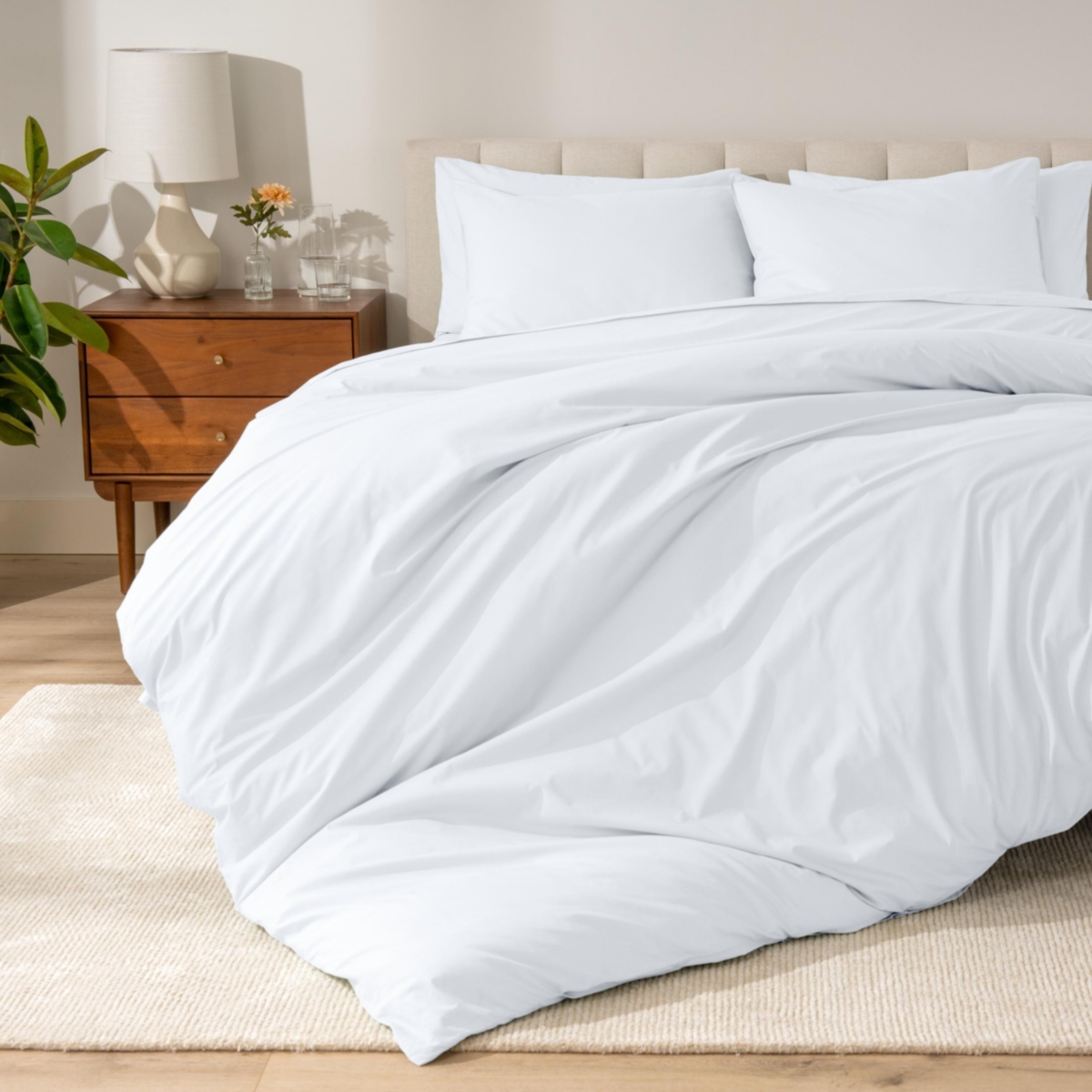 Click here for Bare Home Organic Cotton Percale Duvet Cover Set K... prices