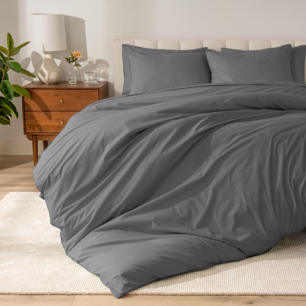Click here for Bare Home Organic Cotton Percale Duvet Cover Set K... prices