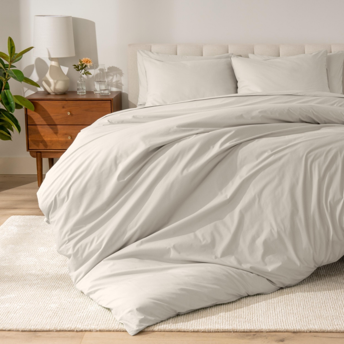 Click here for Bare Home Organic Cotton Percale Duvet Cover Set K... prices