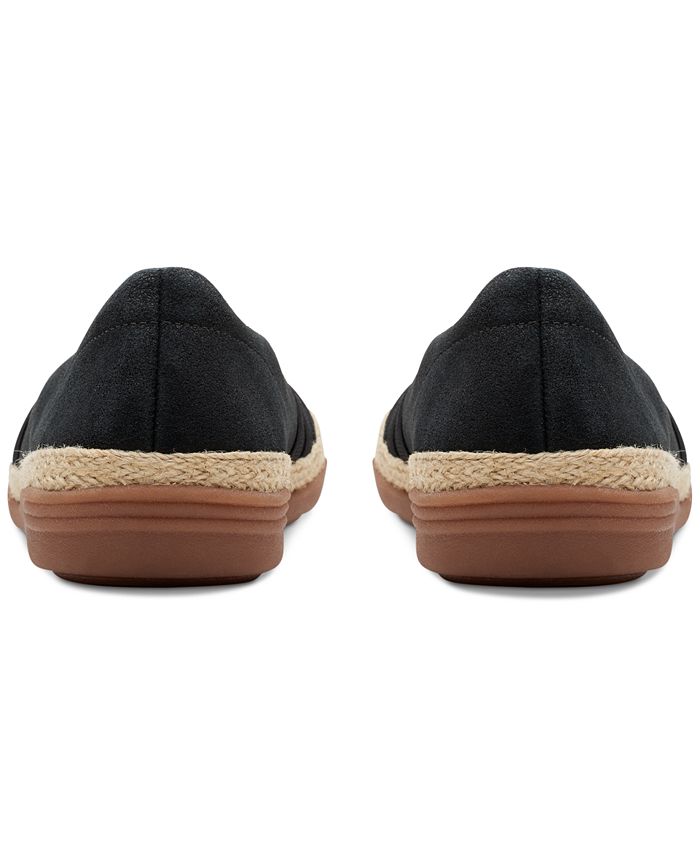 Clarks Women's Elaina Petal Woven-Vamp Jute-Trim Flats - Macy's