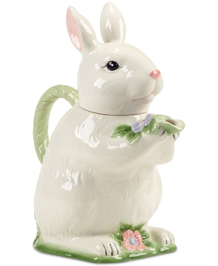 Certified International Easter Morning Figural Bunny Teapot - Macy's