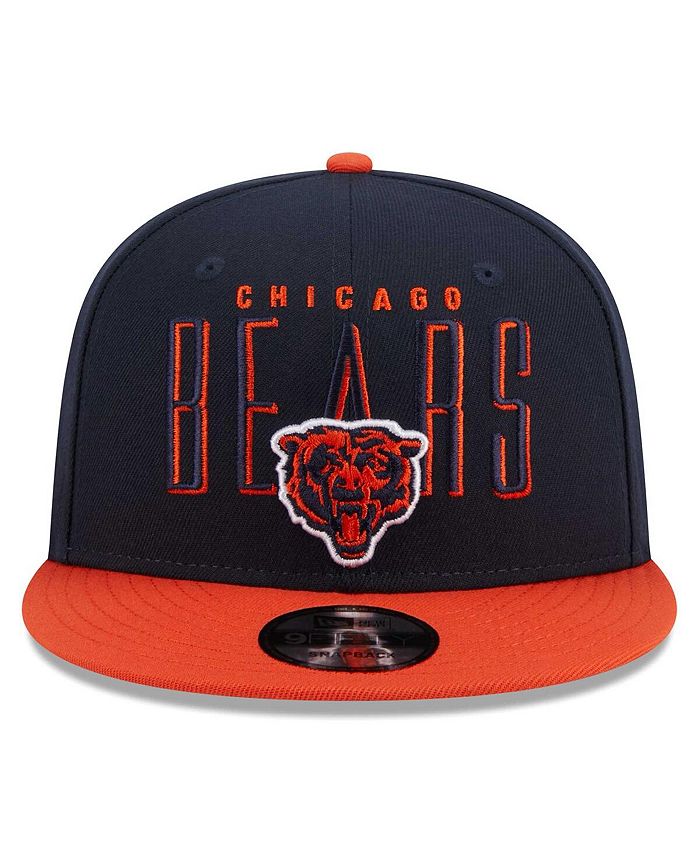 New Era Men's Navy, Orange Chicago Bears Headline 9FIFTY Snapback Hat ...