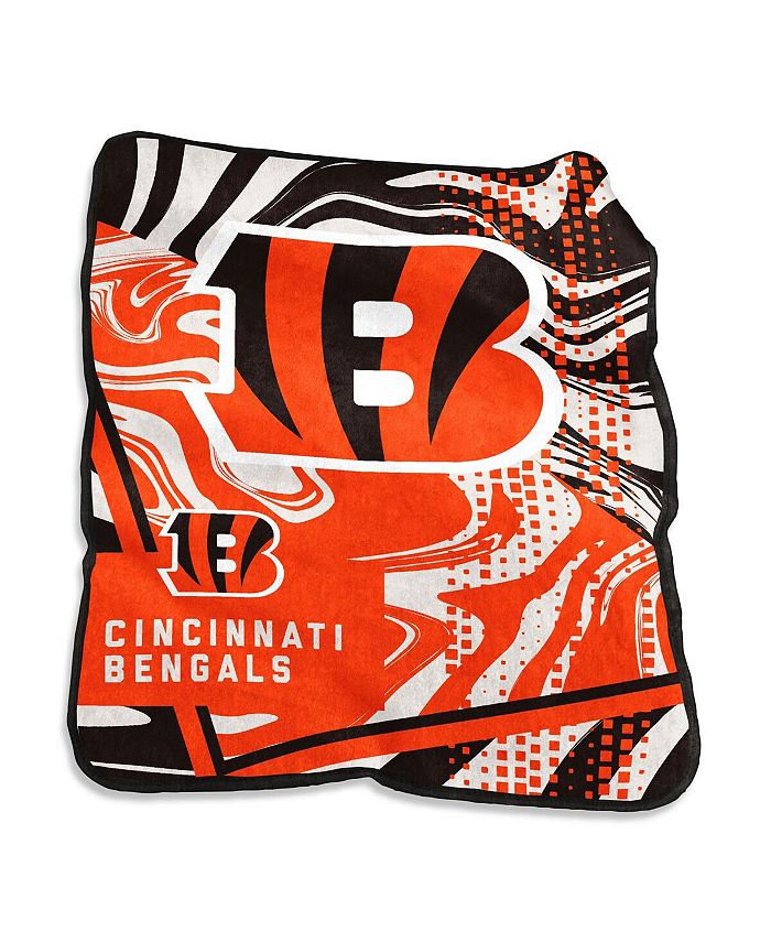Logo Brands Cincinnati Bengals 50" x 60" Swirl Raschel Throw Blanket ...