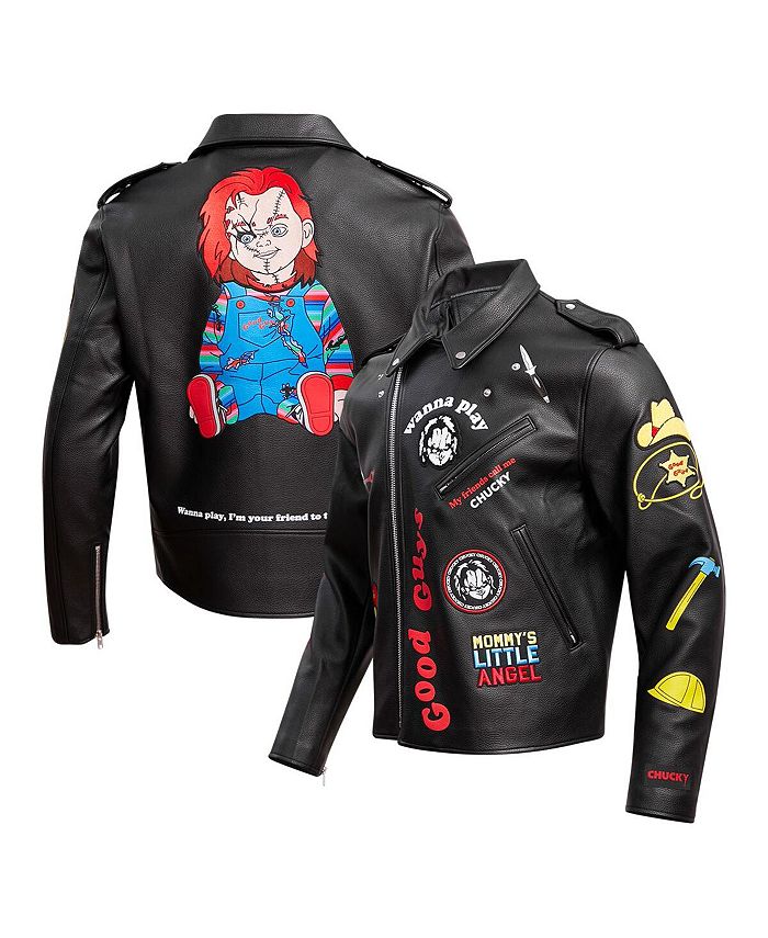 Freeze Max Men's Black Chucky Behead Chucky Biker Full-Zip Jacket - Macy's