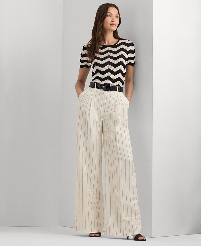 Lauren Ralph Lauren Women's Textured Chevron Sweater - Macy's