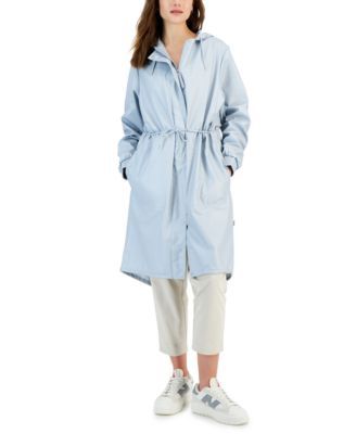 Rains Women's String Hooded Drawstring-Waist Parka - Macy's