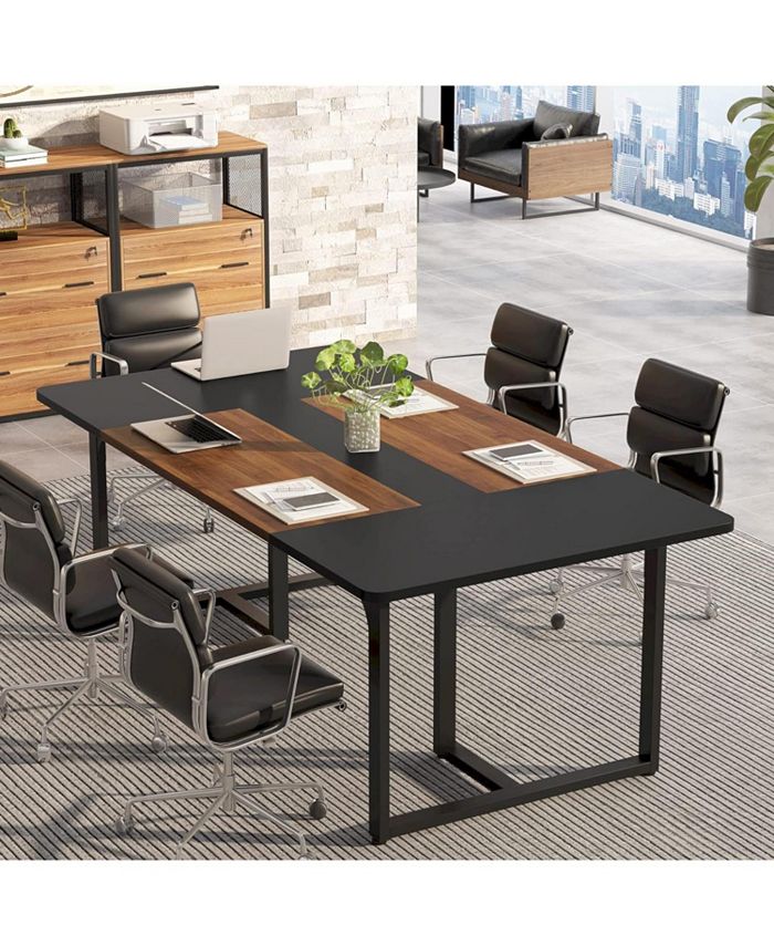 Tribesigns Tribe signs Rectangle Conference Table, Business Style Large ...