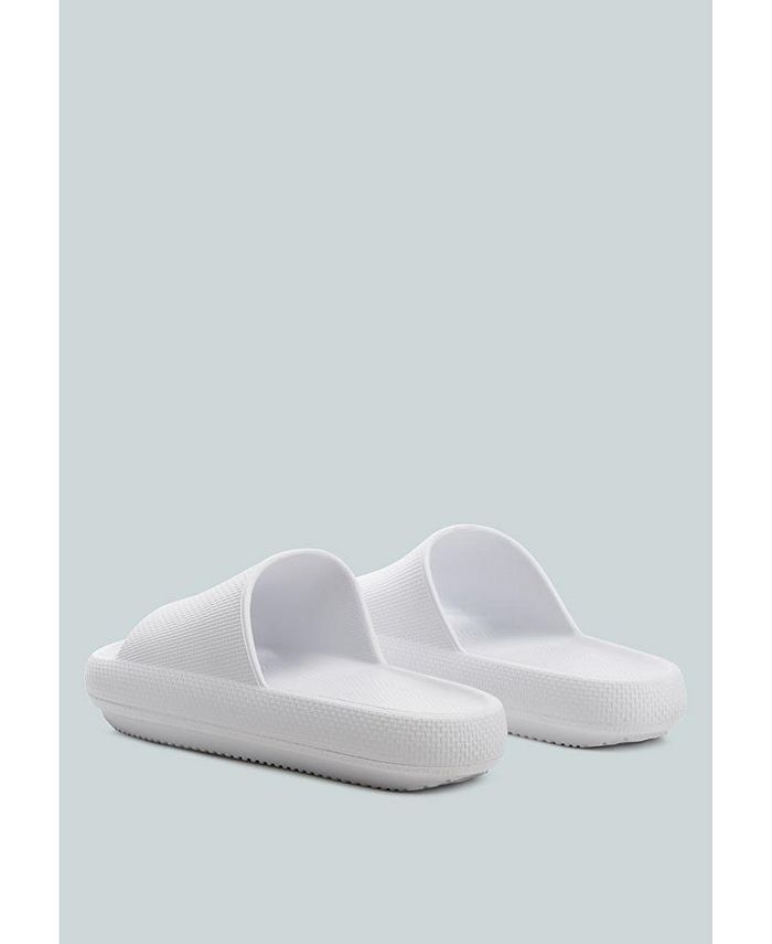 London Rag Women's Cabana Black Eva Pool Sliders - Macy's