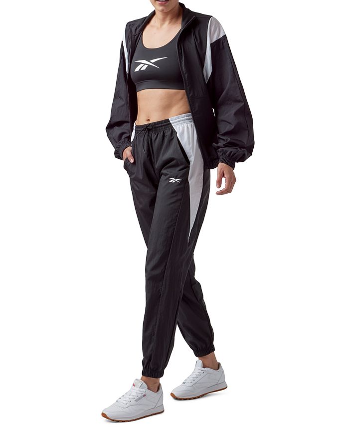 Reebok Women's Back Vector Colorblocked Track Jacket - Macy's
