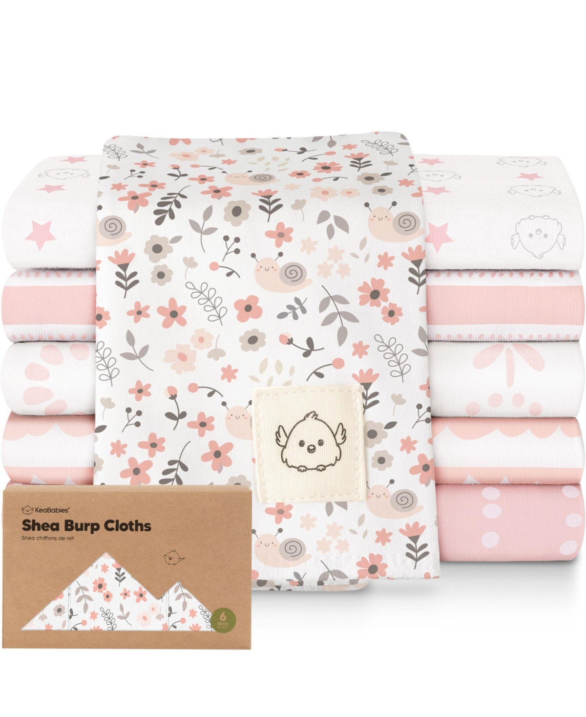 Click here for KeaBabies 6pk Shea Baby Burp Cloths for Baby Boys... prices