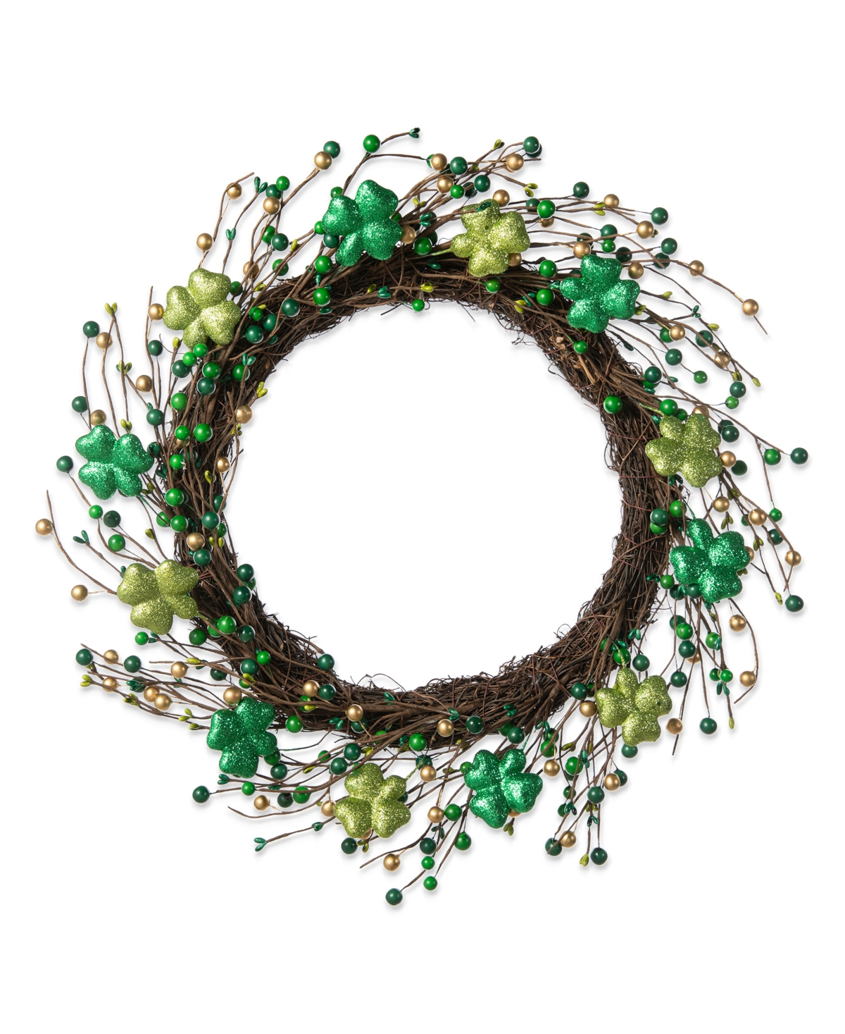 Click here for Glitzhome 20 D St. Patricks Shamrock Berry Wreath... prices