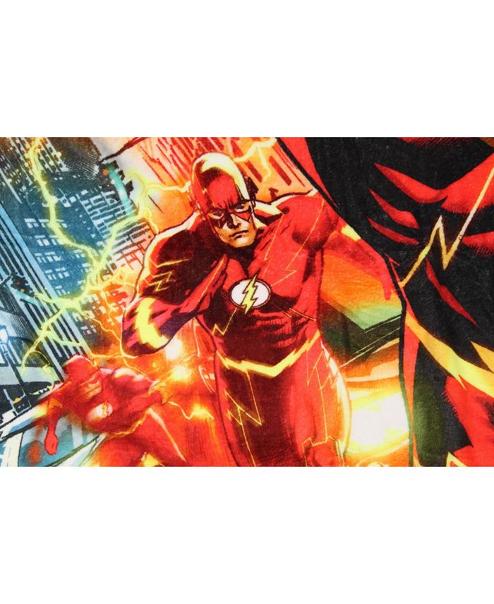 DC Comics The Flash Running Lightning Superhero Plush Throw Blanket 46 ...