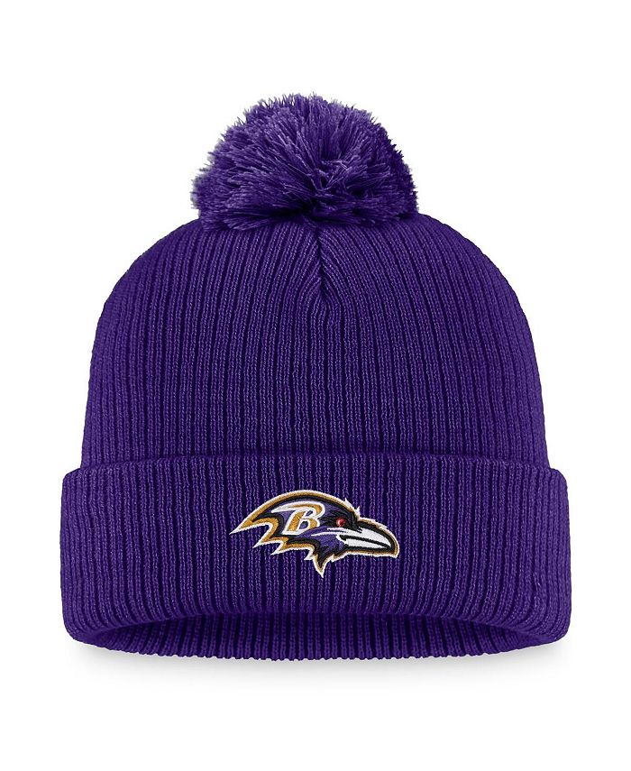 Fanatics Women's Purple Baltimore Ravens Logo Cuffed Knit Hat with Pom ...