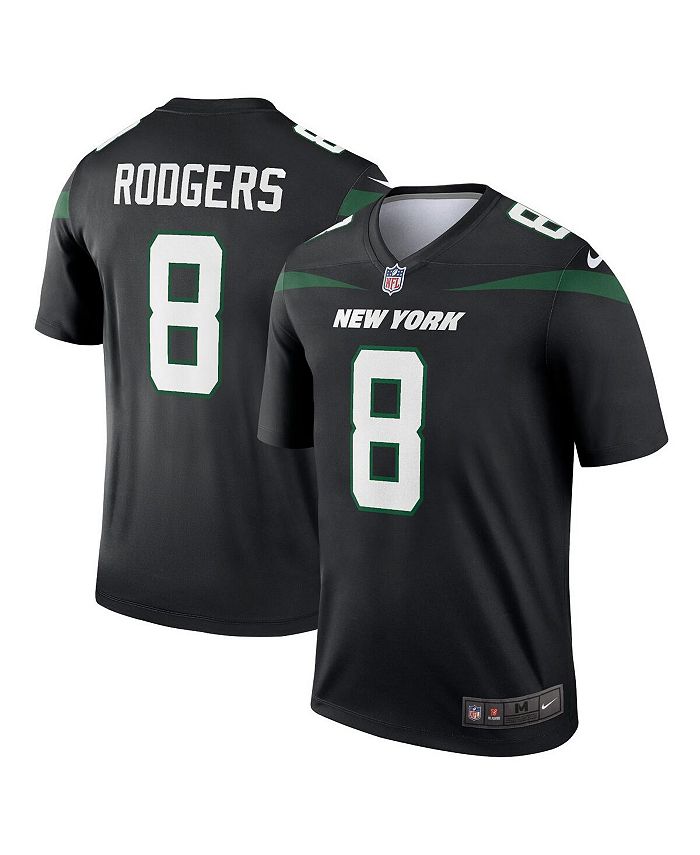 Nike Men's Aaron Rodgers Stealth Black New York Jets Alternate Legend ...