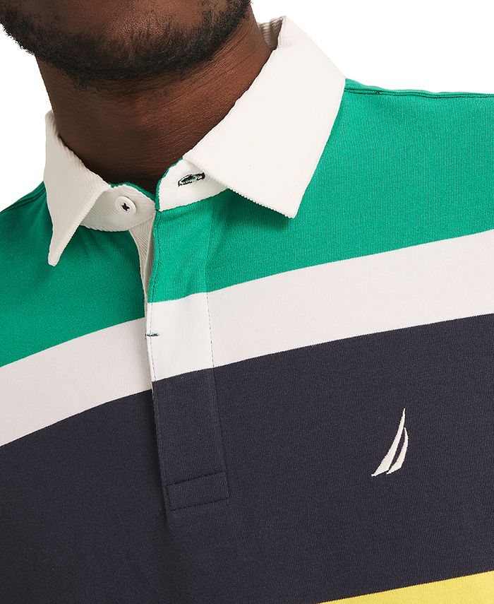 Nautica Men's Classic-Fit Striped Rugby Polo Shirt - Macy's