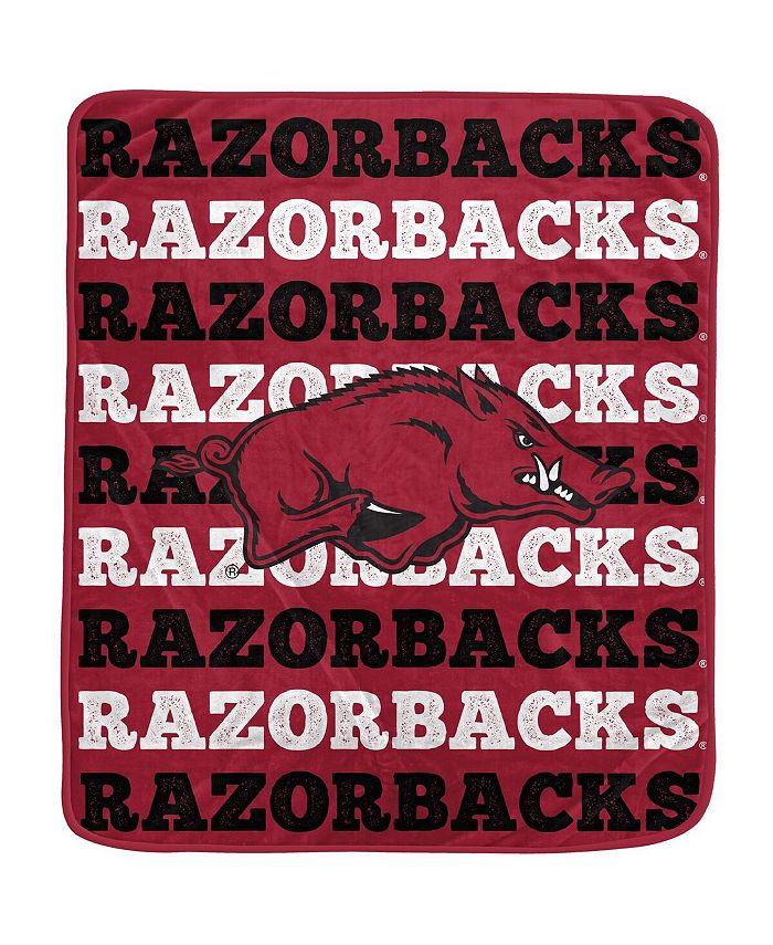 Pegasus Home Fashions Arkansas Razorbacks 60" x 70" Logo Wordmark Plush ...