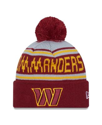 Men's New Era Burgundy Washington Commanders Main Cuffed Knit Hat with ...