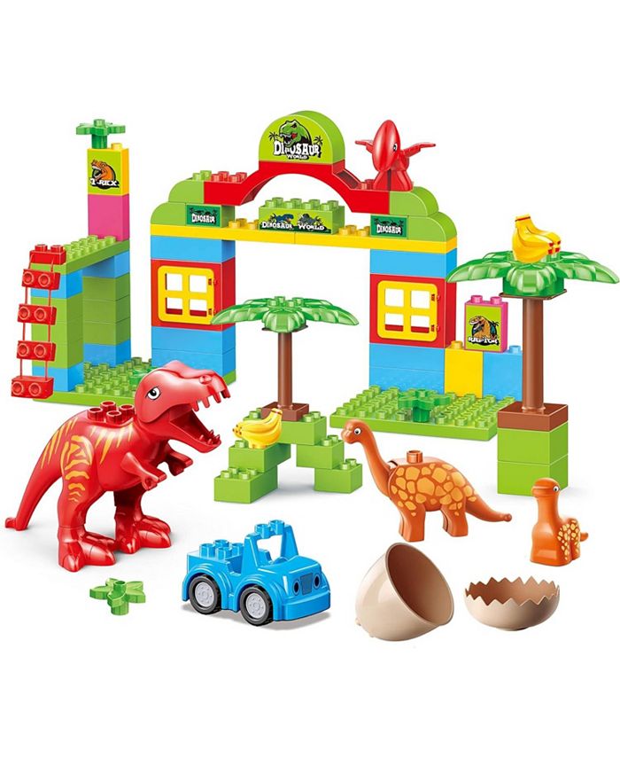 ToyVelt Dinosaur Blocks Toy 72 Piece Jurassic Era Block Set Compatible ...