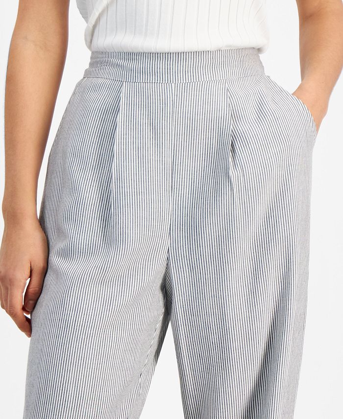 And Now This Women's Pull-On Pin-Striped Pants - Macy's
