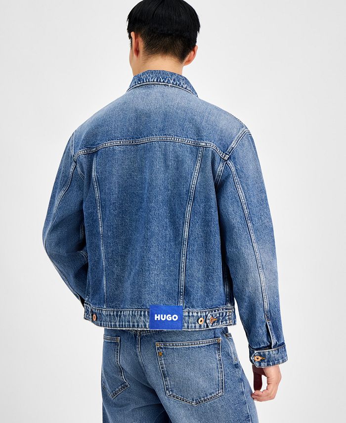 Hugo Boss Men's Regular-Fit Denim Trucker Jacket - Macy's