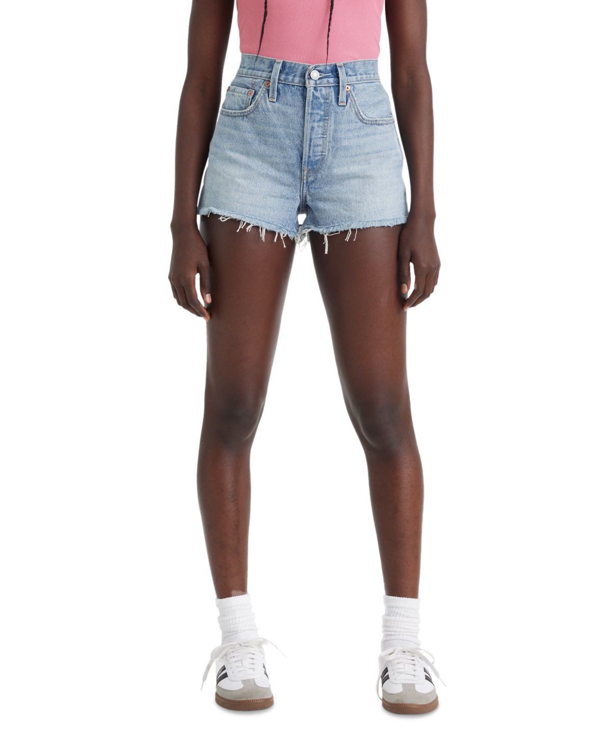 Click here for Levis Womens 501 Button Fly Cotton High-Rise Denim... prices