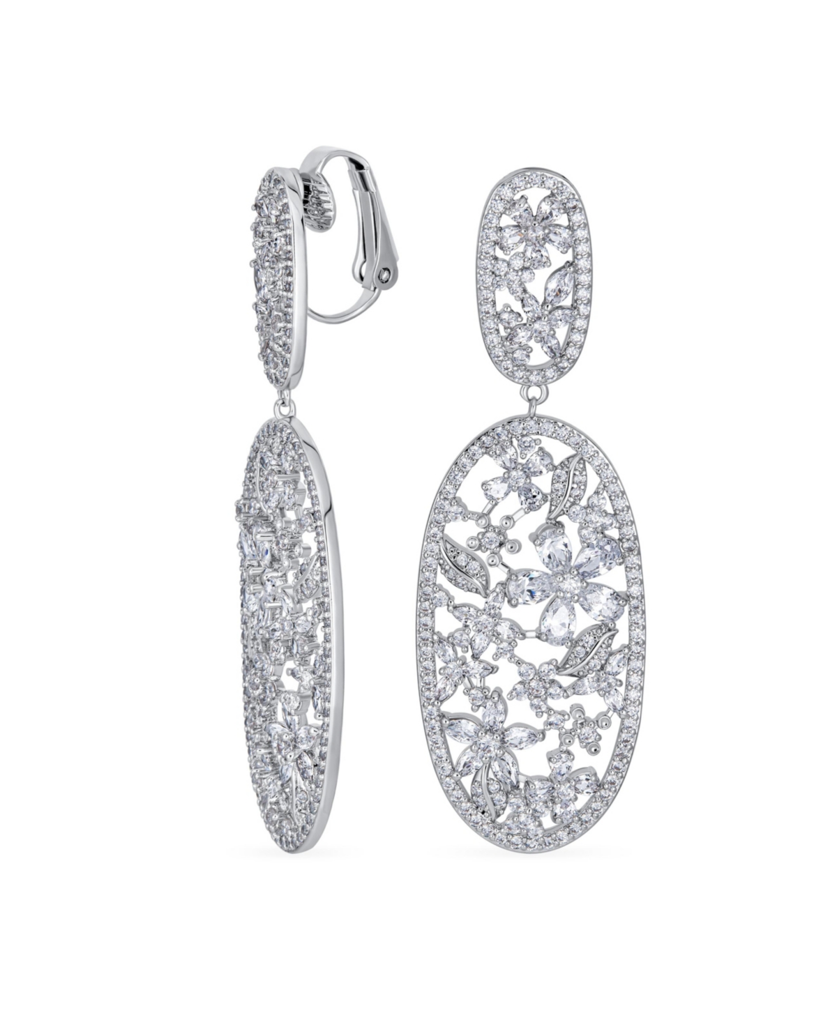Click here for Bling Jewelry Large Cubic Zirconia Flower Leaf Ova... prices