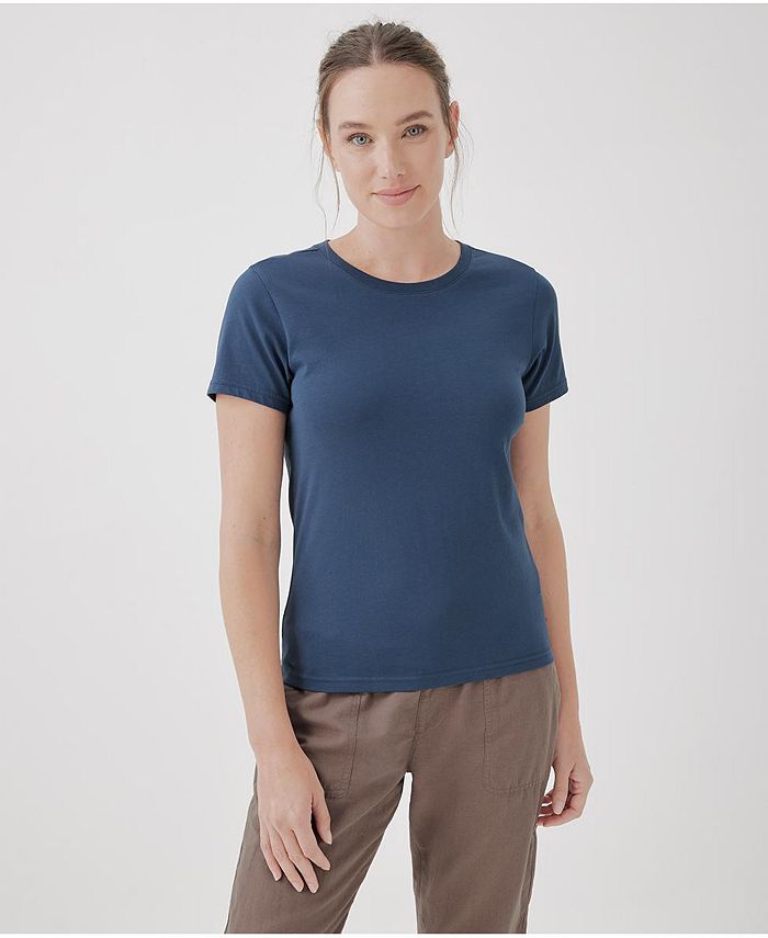 Pact Women's Organic Cotton Softspun Crew Neck Tee - Macy's