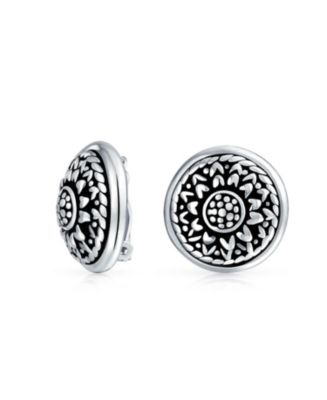 Bling Jewelry Bali Style Lightweight Medallion Round Disc Flower ...