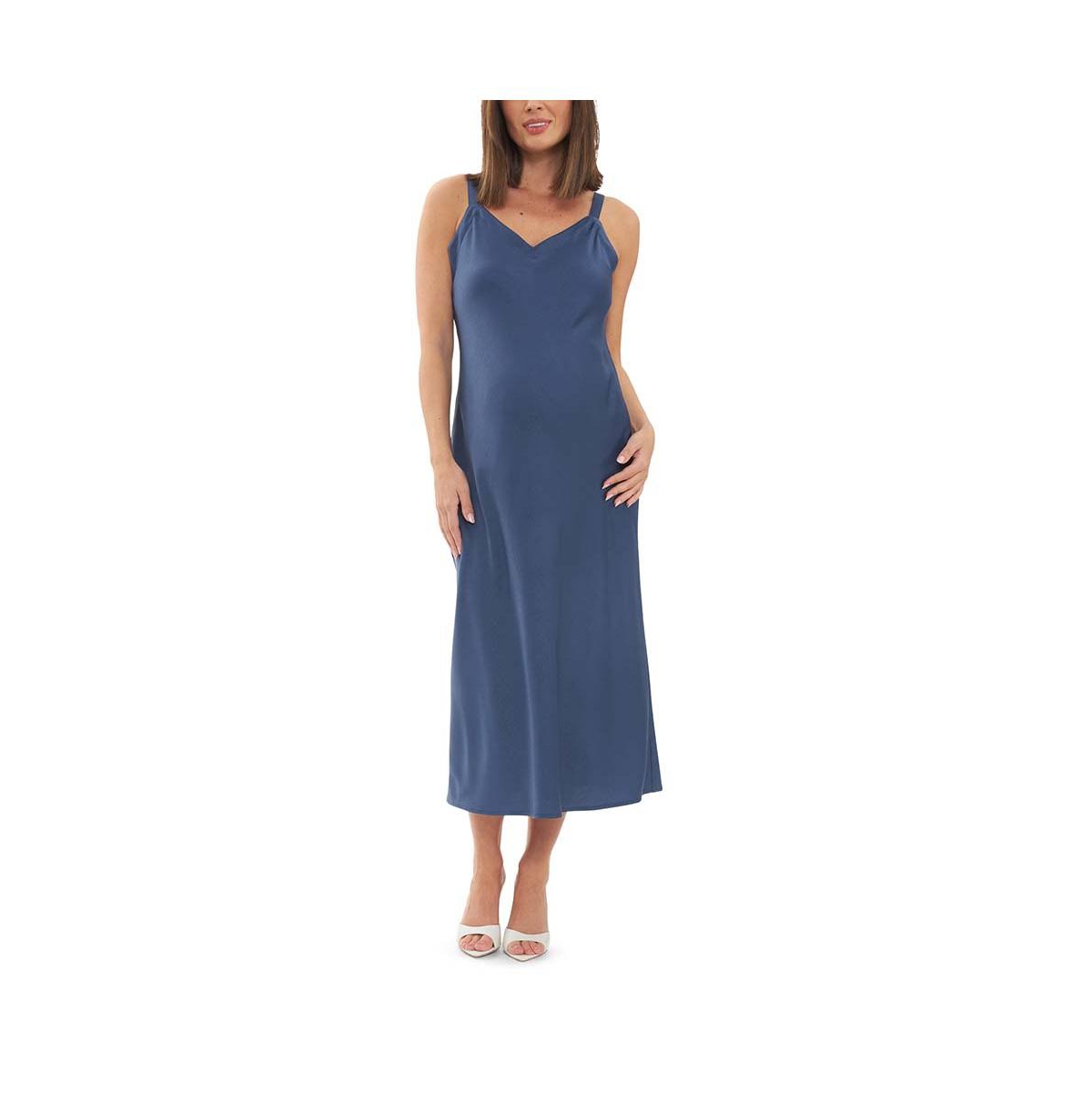 Click here for Ripe Maternity Harlow Slip Dress Deep Blue - Deep... prices