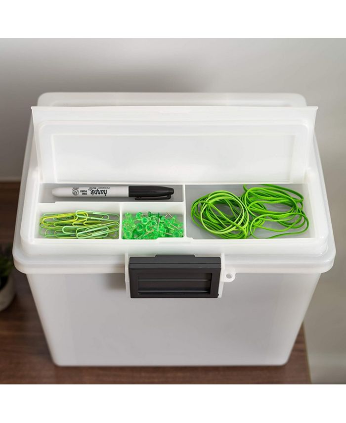 Iris Usa 19 Qt Weatherpro Plastic Office Storage Portable Letter Size