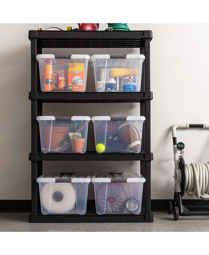 IRIS USA IRIS 45qt Clear View Plastic Storage Bin with Lid and Latching ...