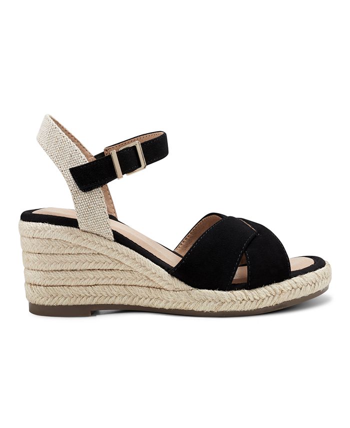 Easy Spirit Women's Shandra Ankle Strap Round Toe Wedge Sandals - Macy's