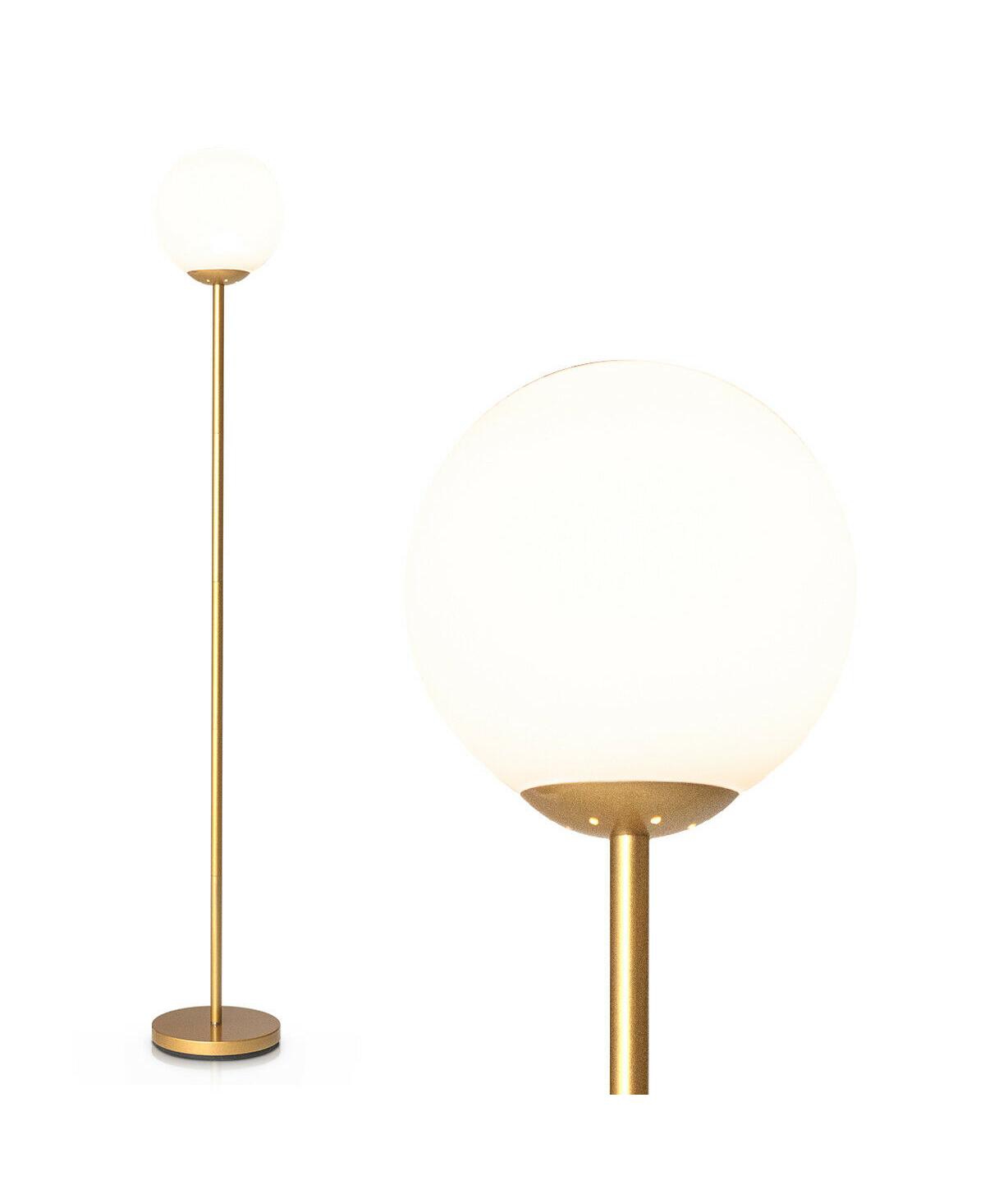 Click here for Glass Globe Led Floor Lamp w/ Acrylic Lampshade -... prices