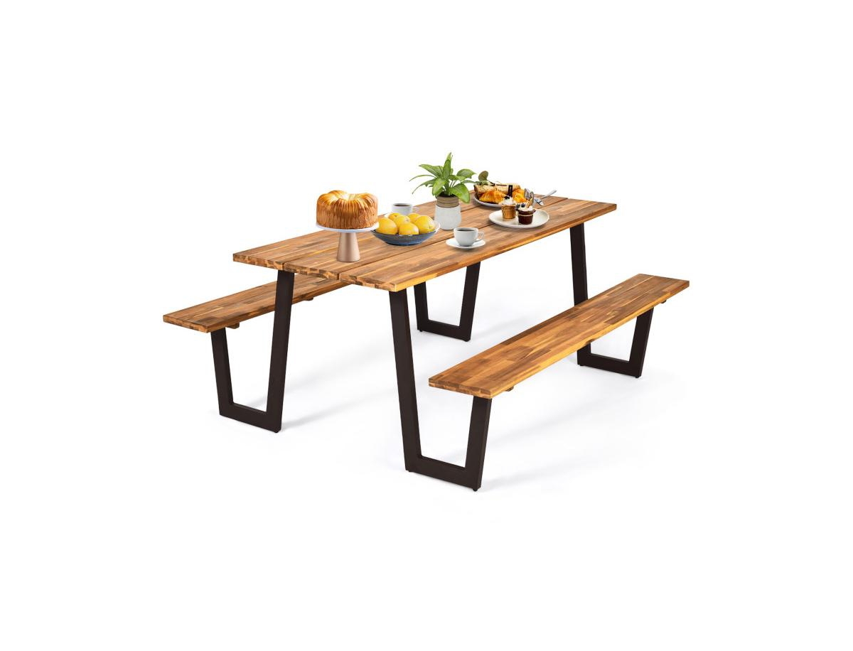 Click here for 70 Inch Dining Table Set with Seats and Umbrella H... prices