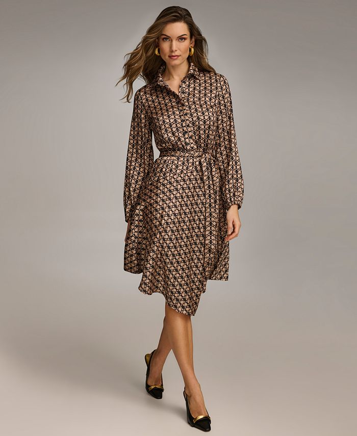 Donna Karan New York Donna Karan Womens Collared Long Sleeve A Line