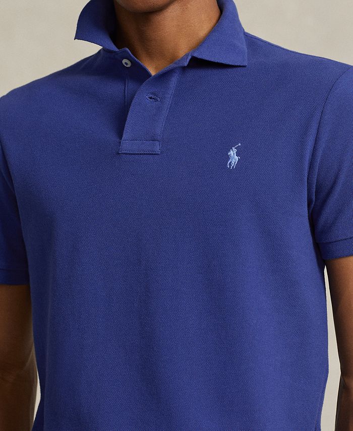 Polo Ralph Lauren Men's Cotton Custom Slim Fit Mesh Polo Shirt - Macy's